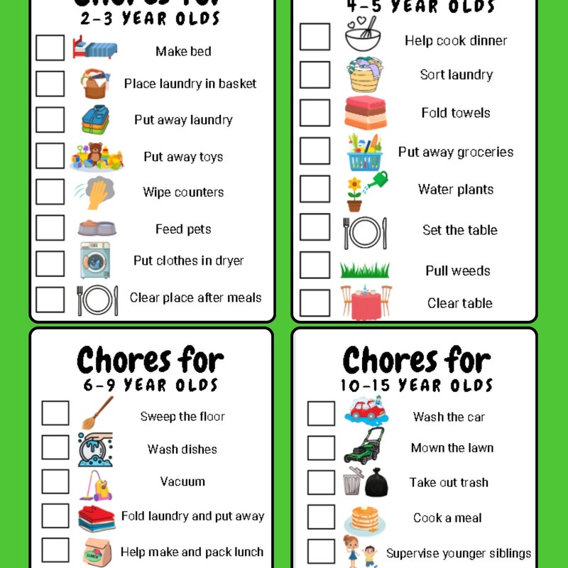 8 Year Old Chore List - Etsy