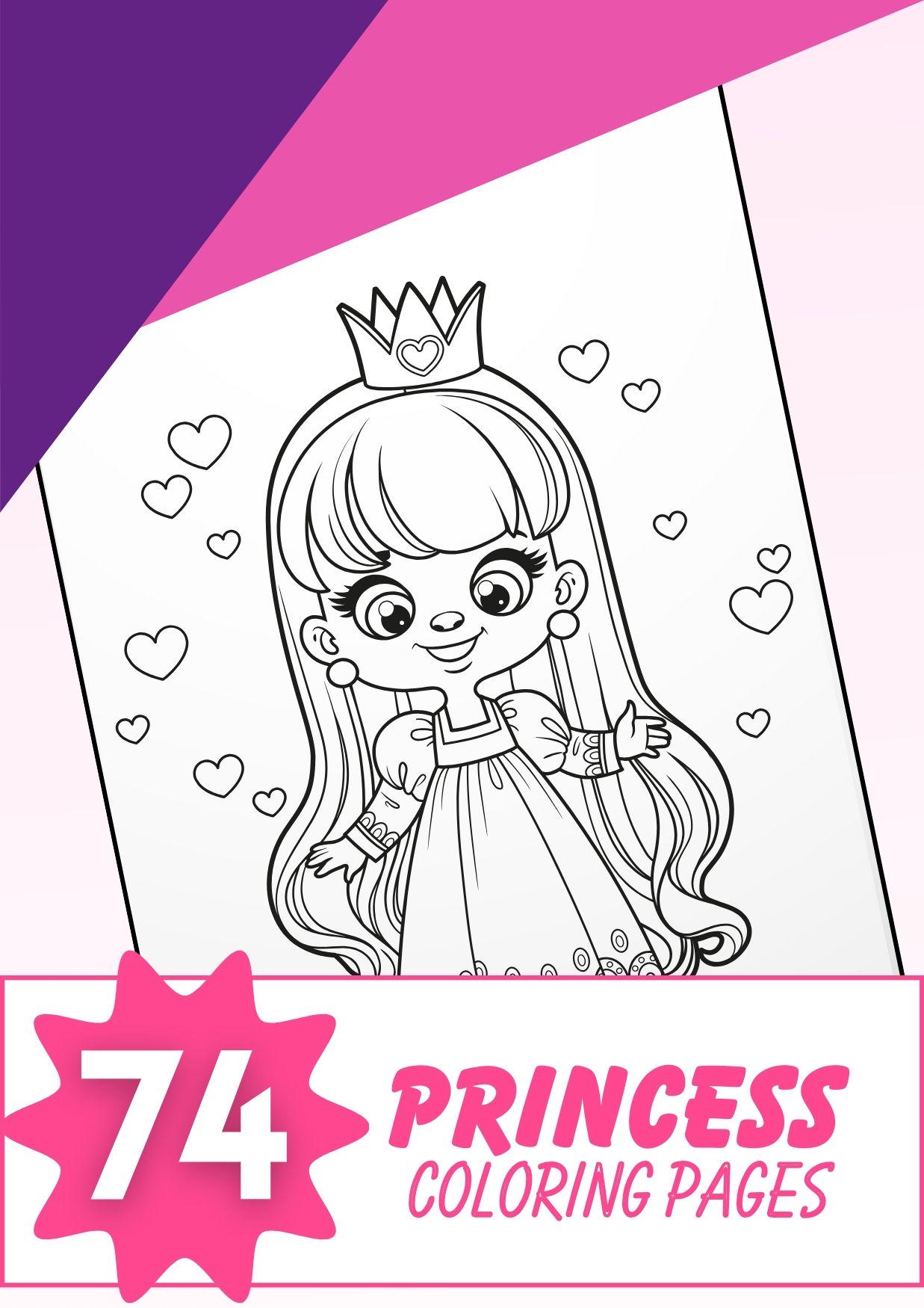 Princess Coloring Pages Kids Coloring Book Animation Activities for ...