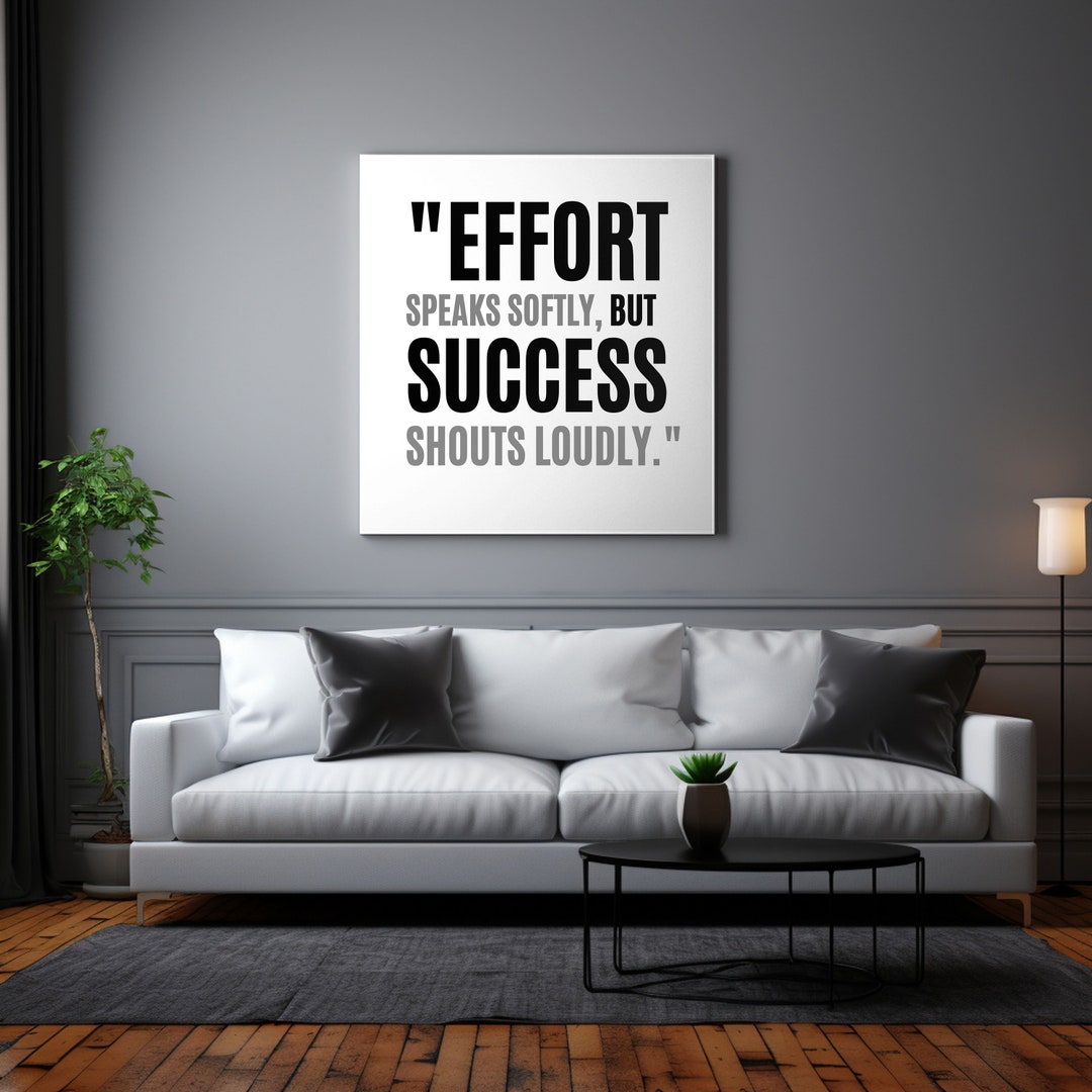 Effort and Success Inspirational Quote Wall Art Printable Office Decor ...