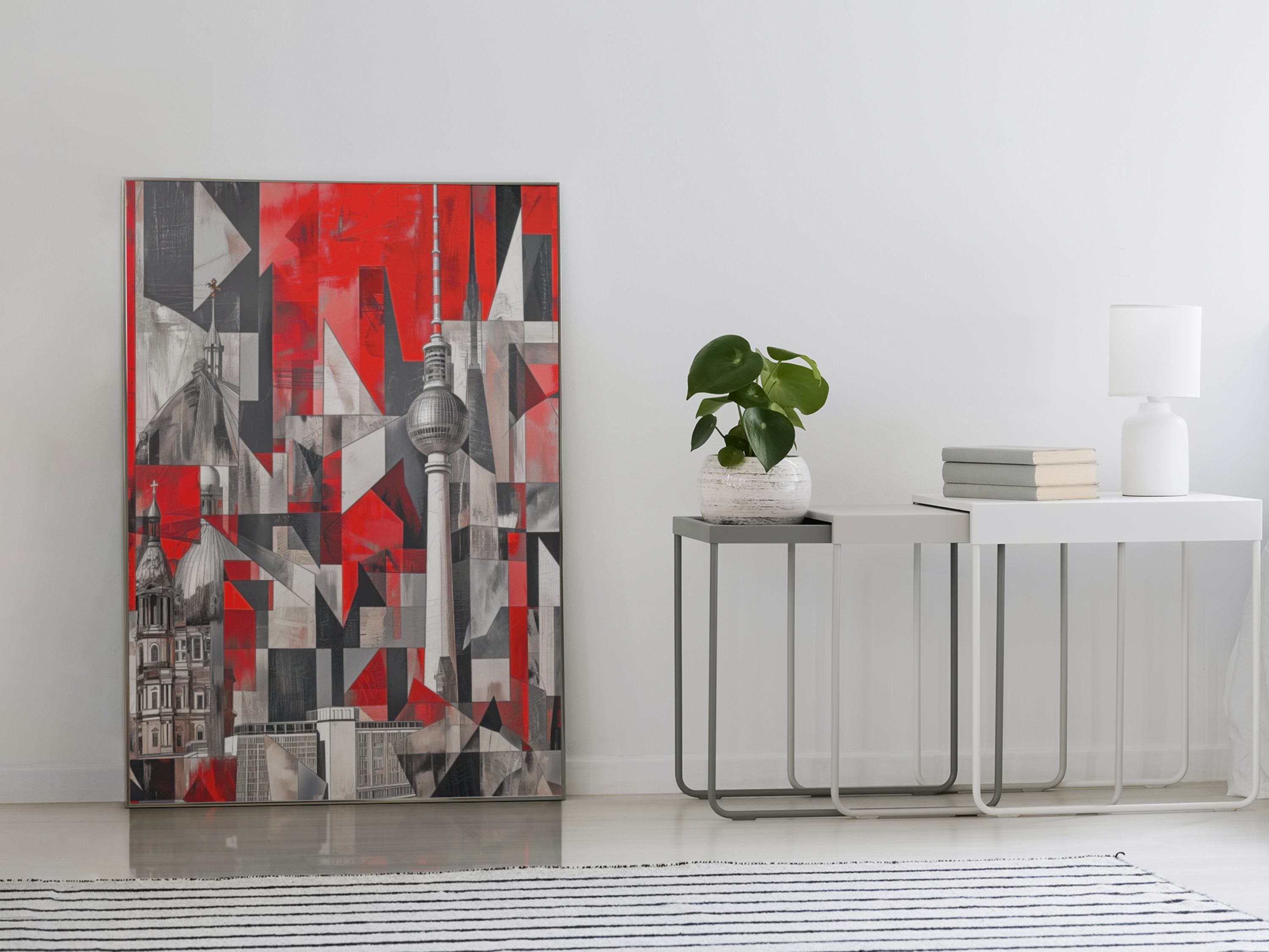 Berlin in Blocks: A Pop Art Cubist Mosaic, Modern Wall Decor Print ...