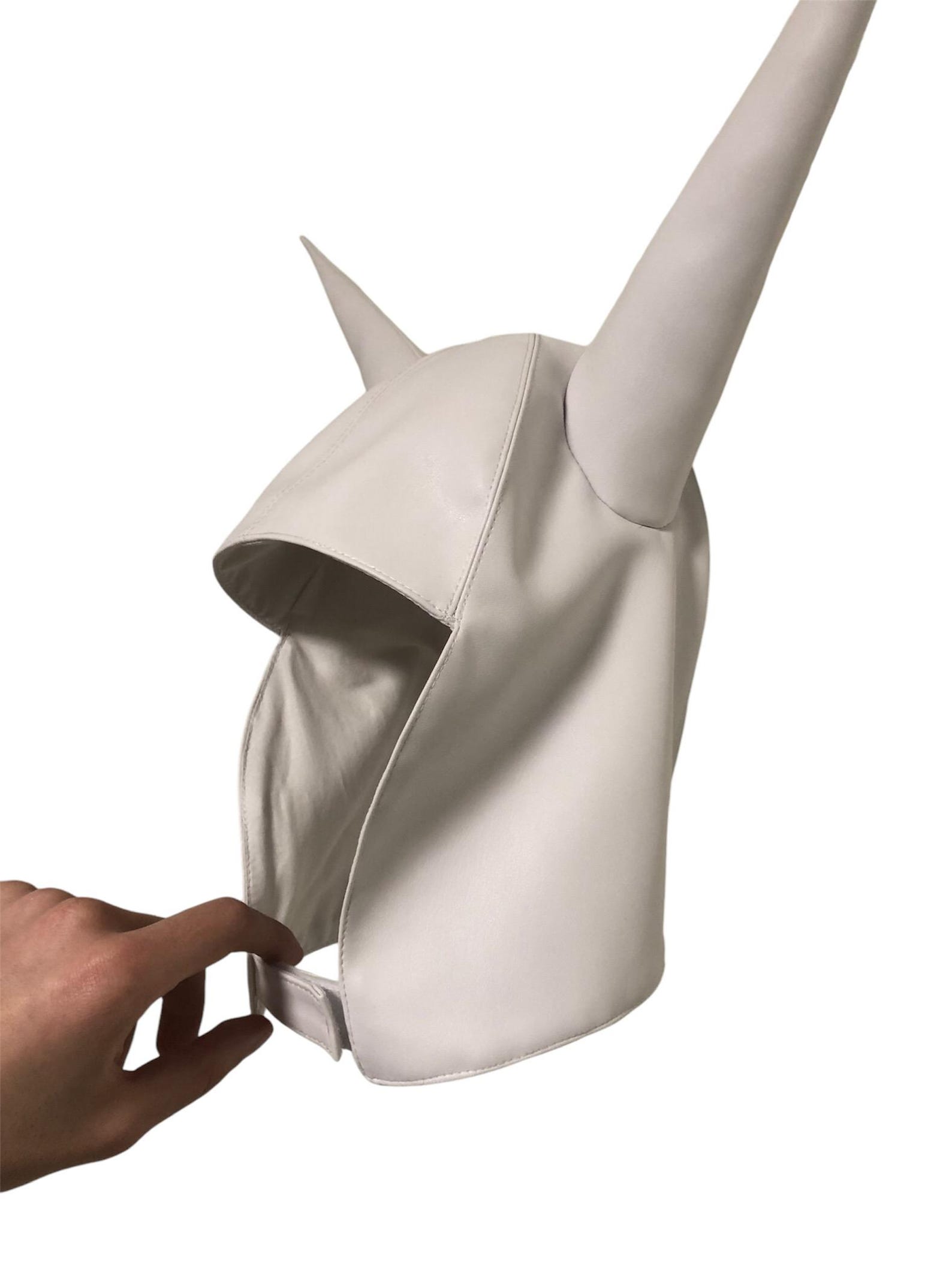 White Devil Horns Dunce Hat/cap/mask (playboi Carti Hat, Ecco2k’s Style ...