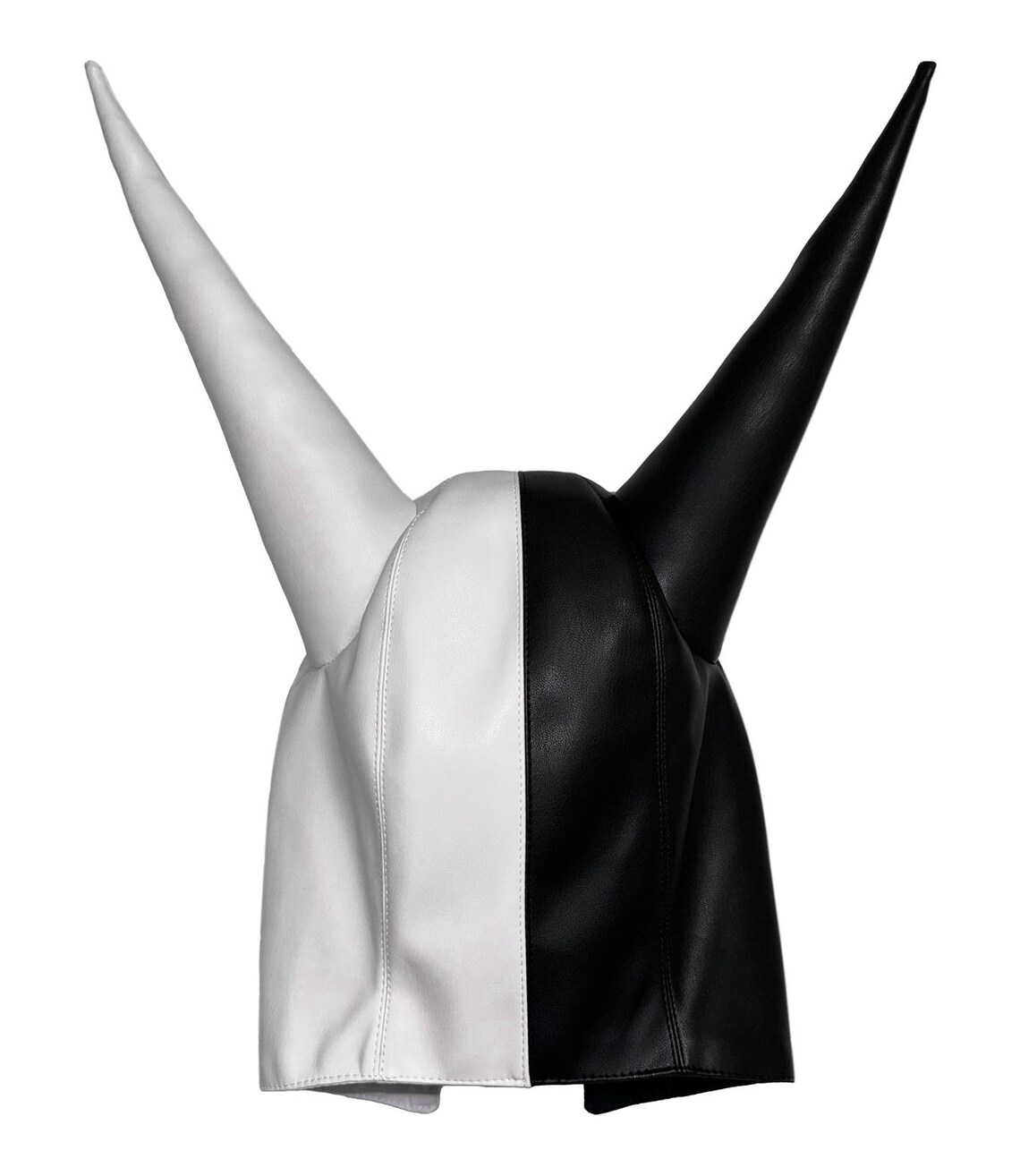 Split Black/white Devil Horns Dunce Hat/cap/mask Exclusive (playboi ...