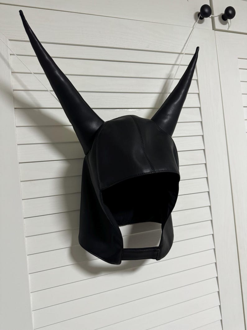 Black Devil Horns Dunce Hat/Cap/Mask (Playboi Carti hat, Ecco2k’s style ...