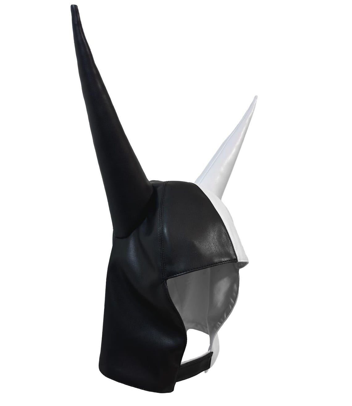 Split Black/white Devil Horns Dunce Hat/cap/mask Exclusive (playboi ...