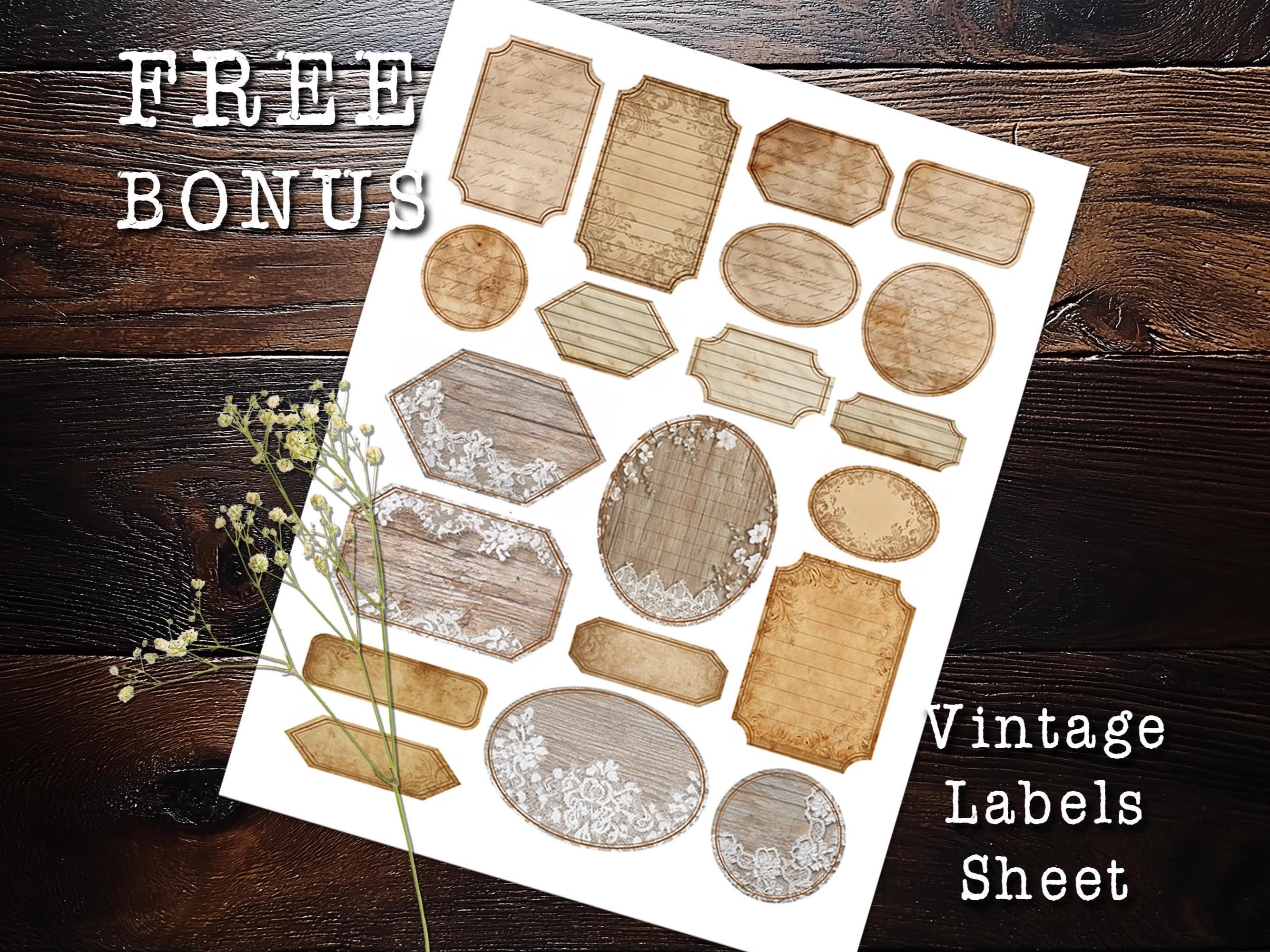 Antique Handwritten Letter Scrapbook Papers | 12 Vintage Manuscript ...