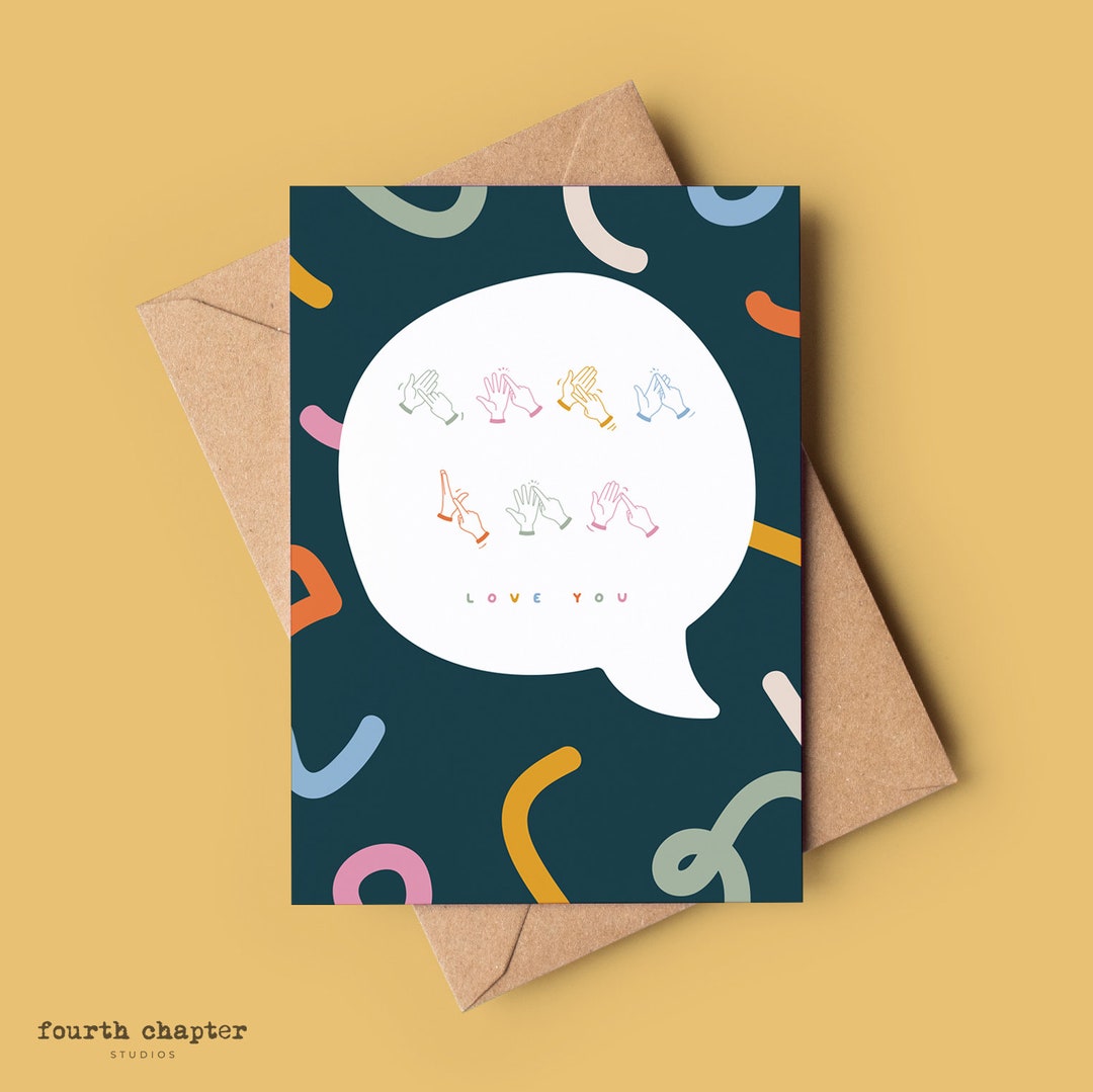 Love You British Sign Language BSL Greeting Card A6 Size, Perfect for ...
