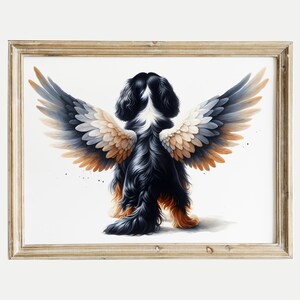Cavalier King Charles Angel Wings Watercolour Print (digital Download ...
