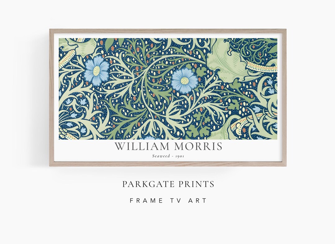 William Morris Frame TV Art: Vintage Seaweed Botanical (digital ...