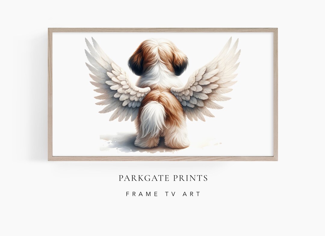 Shih Tzu Angel Wings TV Art: Dog Memorial (digital Download) - Etsy UK