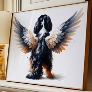 Cavalier King Charles Angel Wings Watercolour Print (digital Download ...