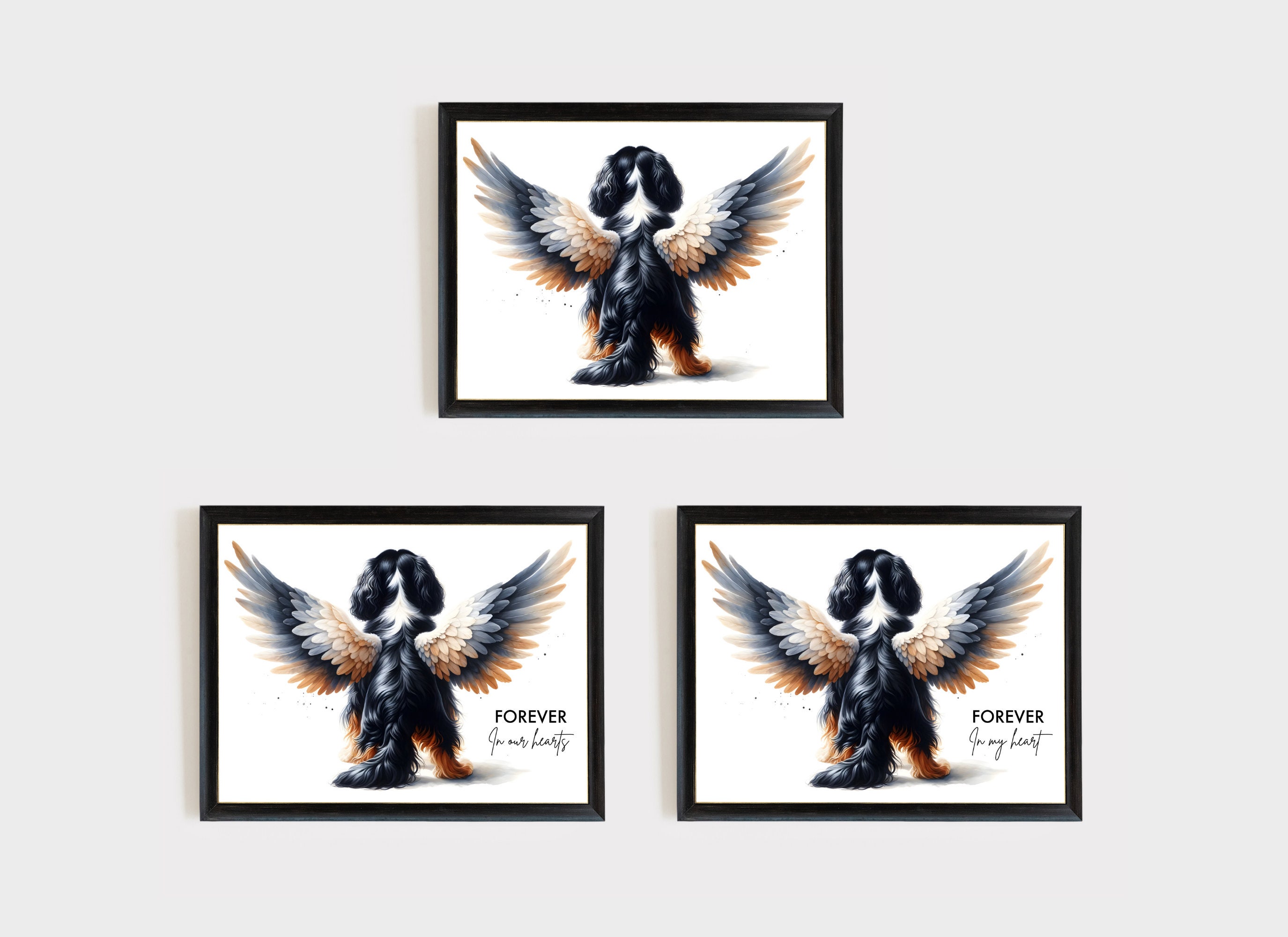 Cavalier King Charles Angel Wings Watercolour Print (digital Download ...