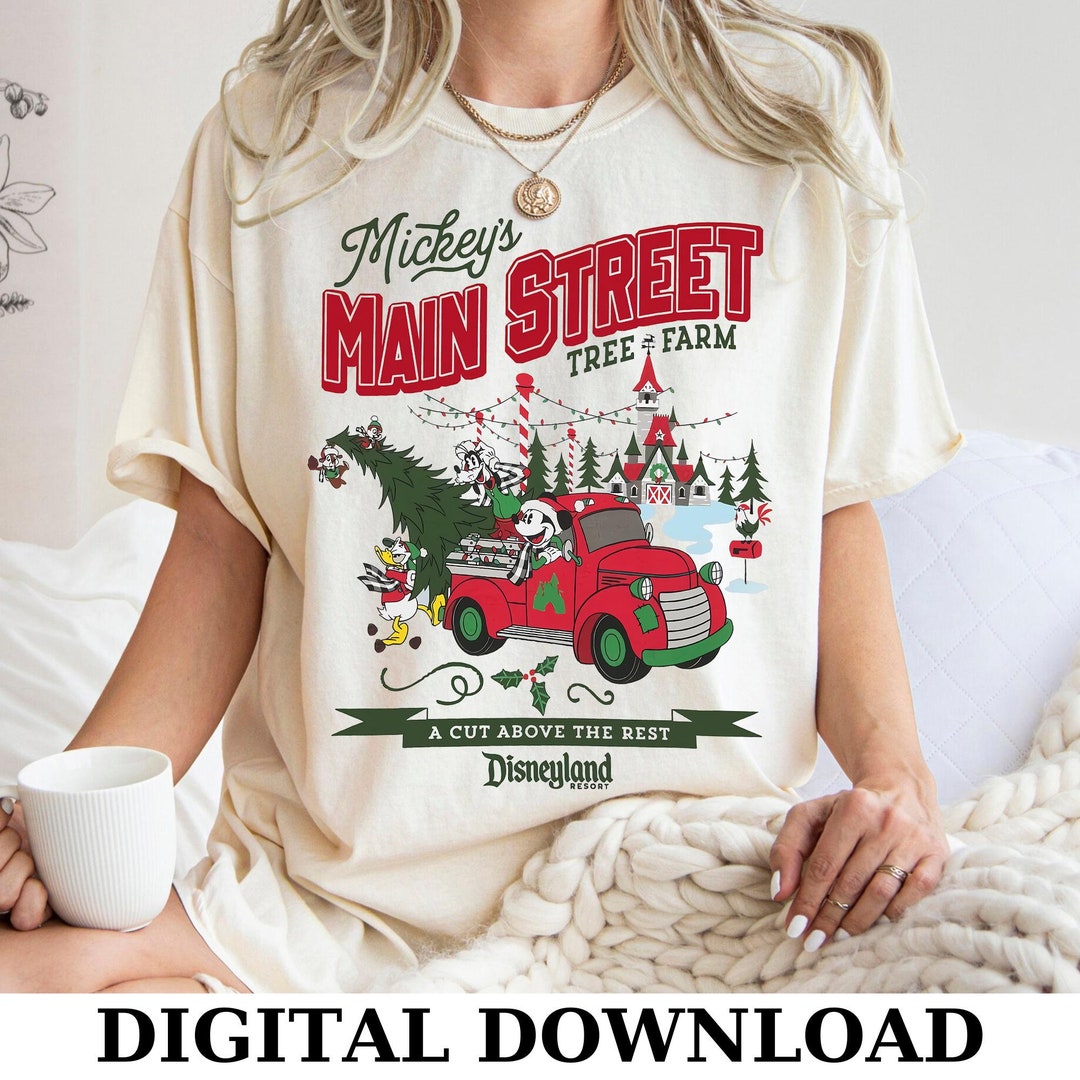 Vintage Disney Farm Fresh PNG, Mickey's Tree Farm Png, Christmas Disney ...