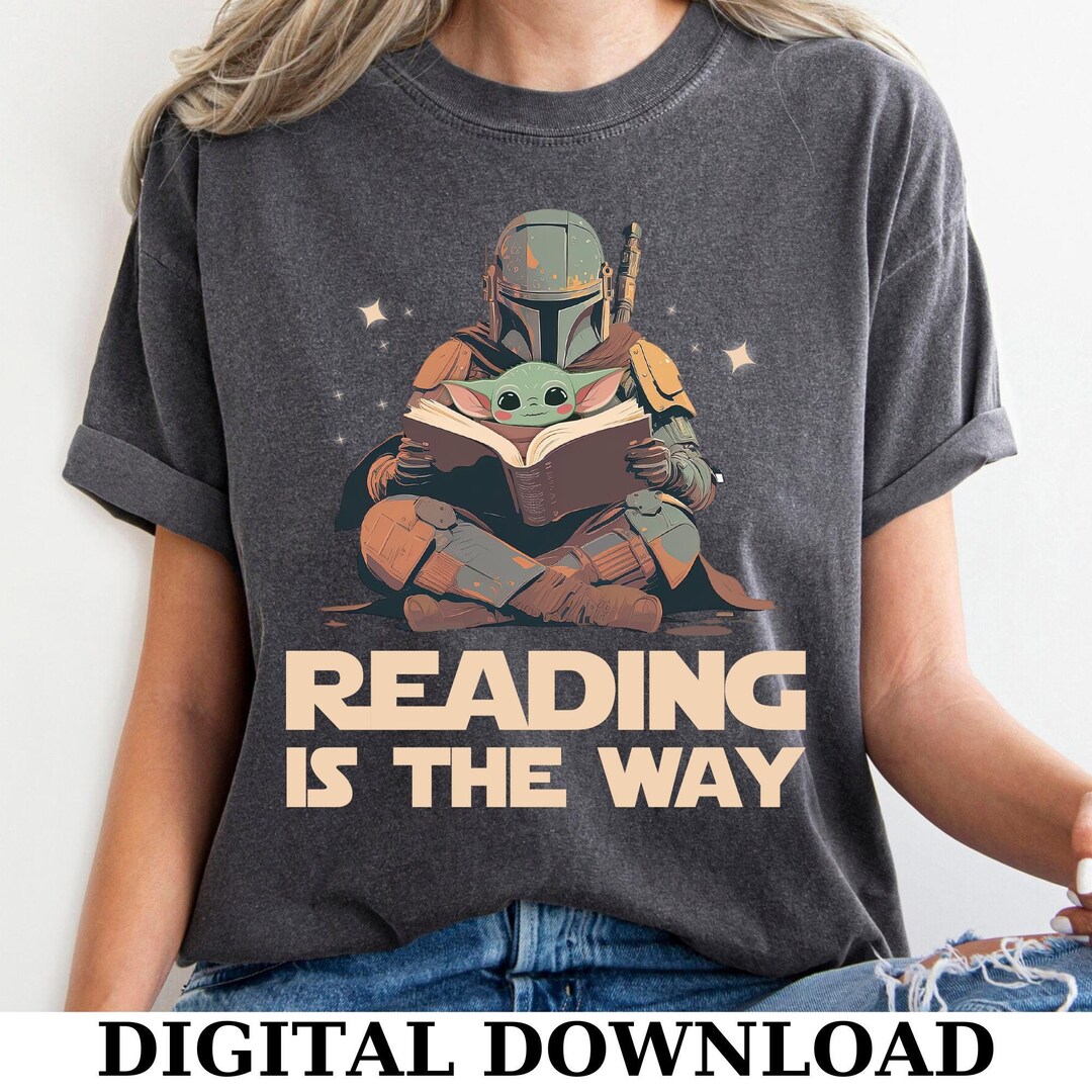 Reading the Way Png, Vintage Star Wars the Mandalorian Png, Disney Star ...