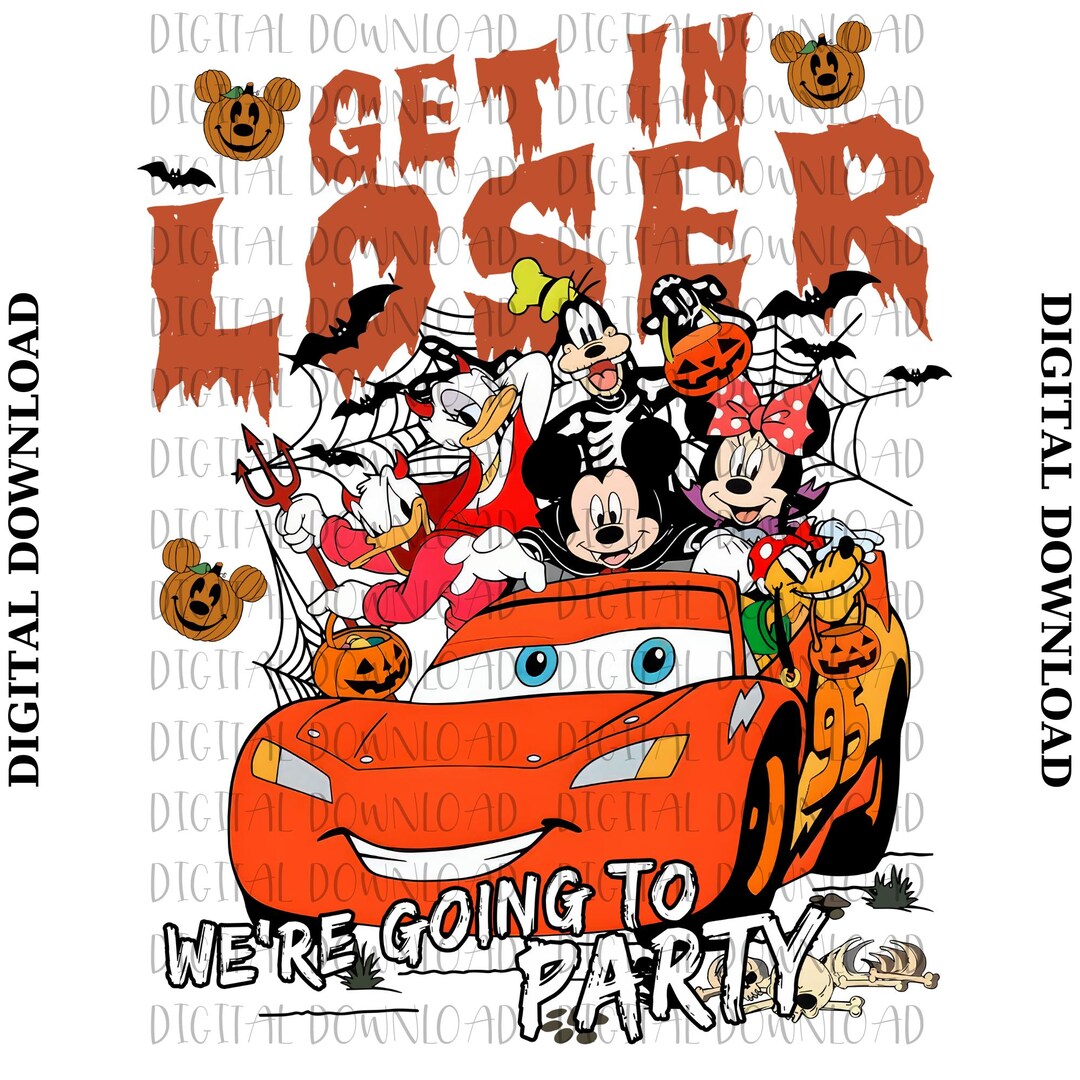 Get in Loser We Are Going Disney Car Png, Retro Halloween Png ...