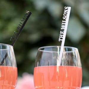 50 Pieces Wedding Drink Stirrers, Personalized Wedding Cocktail Sticks ...
