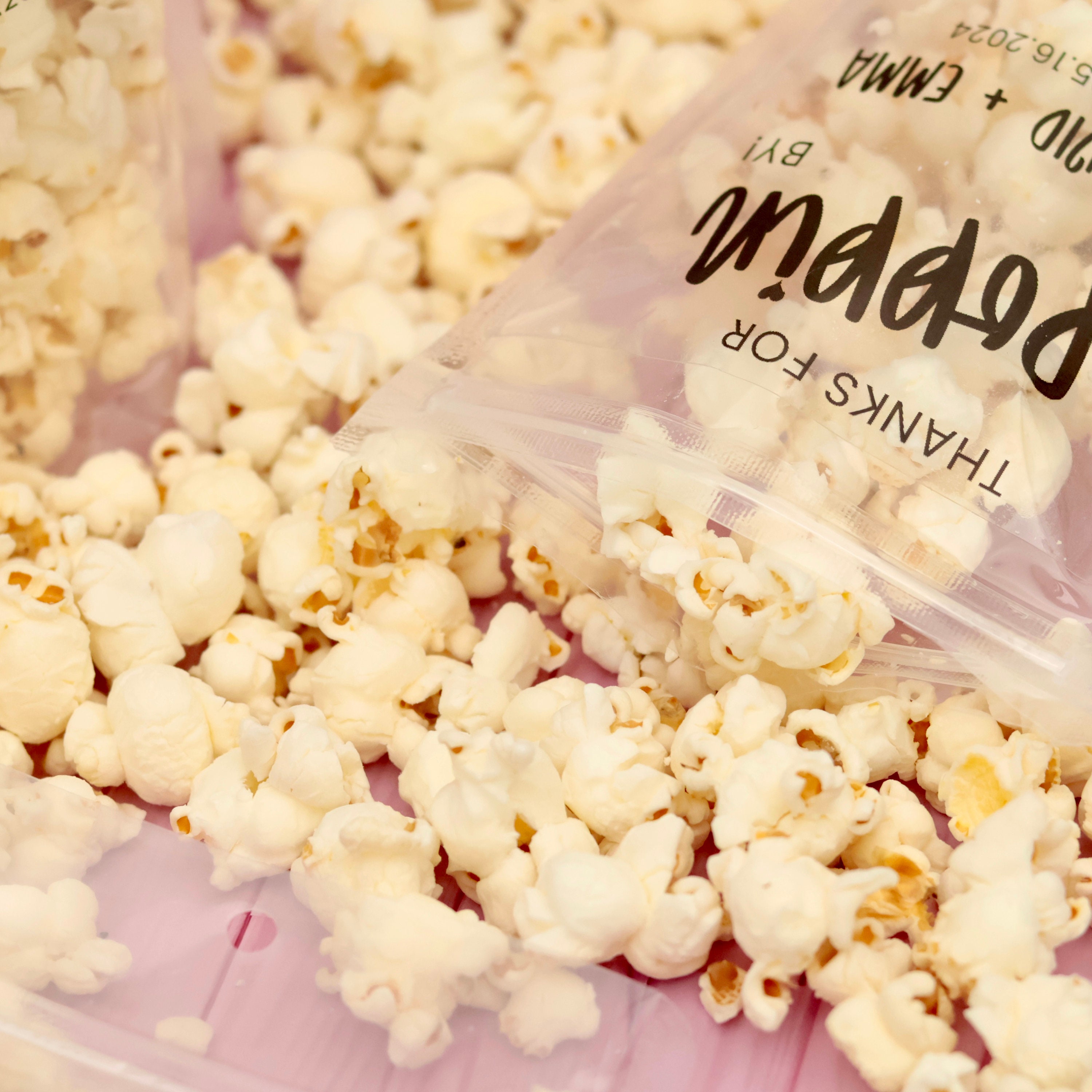 Wedding Treat Bags and Stickers, Thanks for Popping By, Ready to Pop ...
