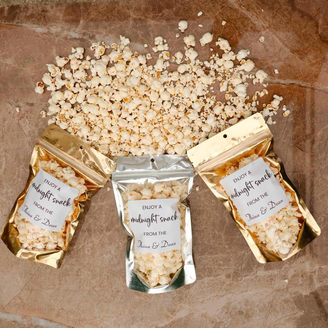 50 PCS Wedding Favor Bags, Enjoy a Midnight Snack, Wedding Treat Bags ...