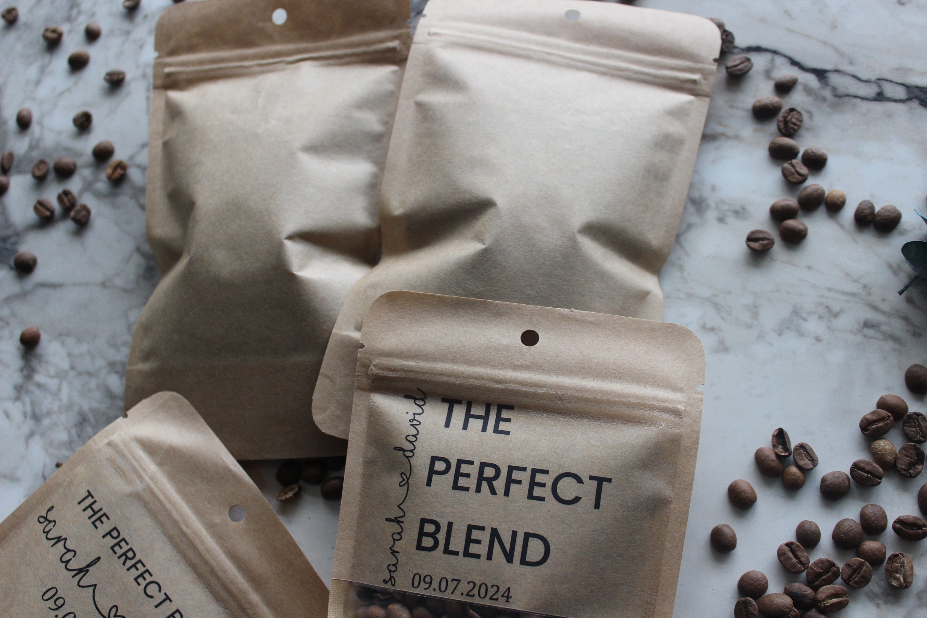 The Perfect Blend Coffee Bag, Personalized Wedding Favors, Coffee Bean ...