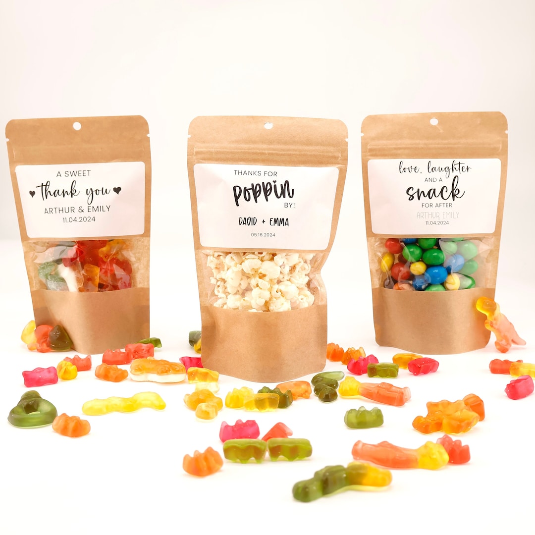 50 Wedding Snack Bags | Rehearsal Dinner & Bridal Shower Favors | Candy ...