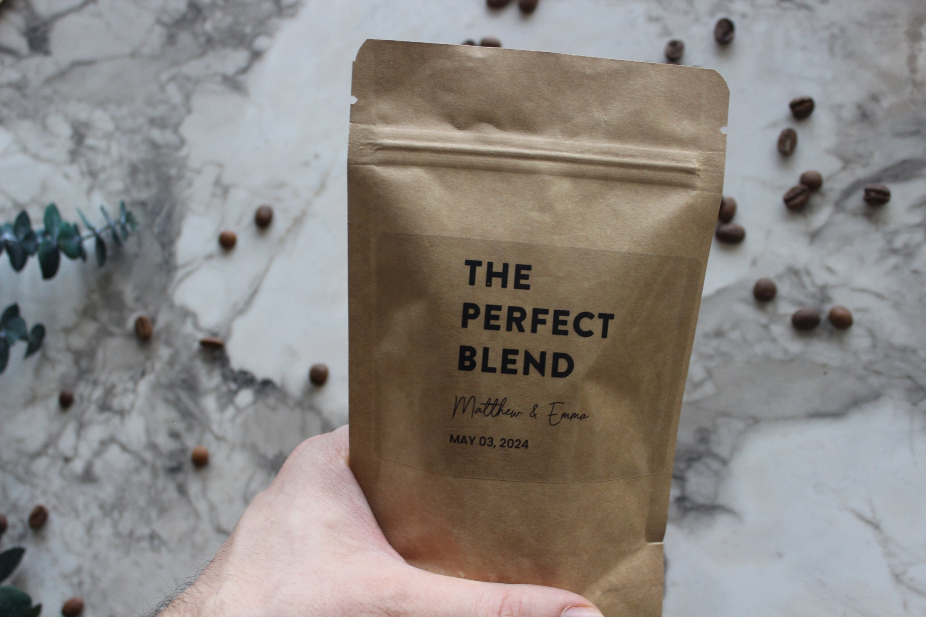 100 Pieces Perfect Blend Coffee Pouch Bag, Coffee Favor Pouch, Wedding ...