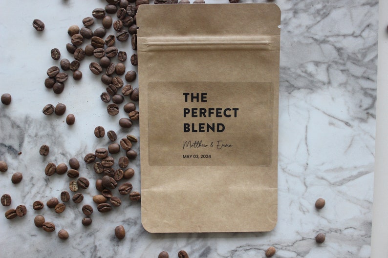100 Pieces Perfect Blend Coffee Pouch Bag, Coffee Favor Pouch, Wedding ...
