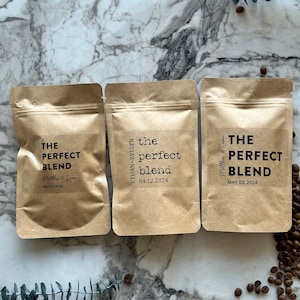 100 Pieces Perfect Blend Coffee Pouch Bag, Coffee Favor Pouch, Wedding ...