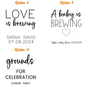 Love is Brewing Wedding Favor Coffee Bags, Custom Coffee Pouches ...