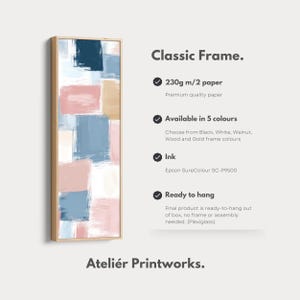 Long Narrow Pastel Minimalist Wall Art, Tall Slim Wall Art, Vertical ...