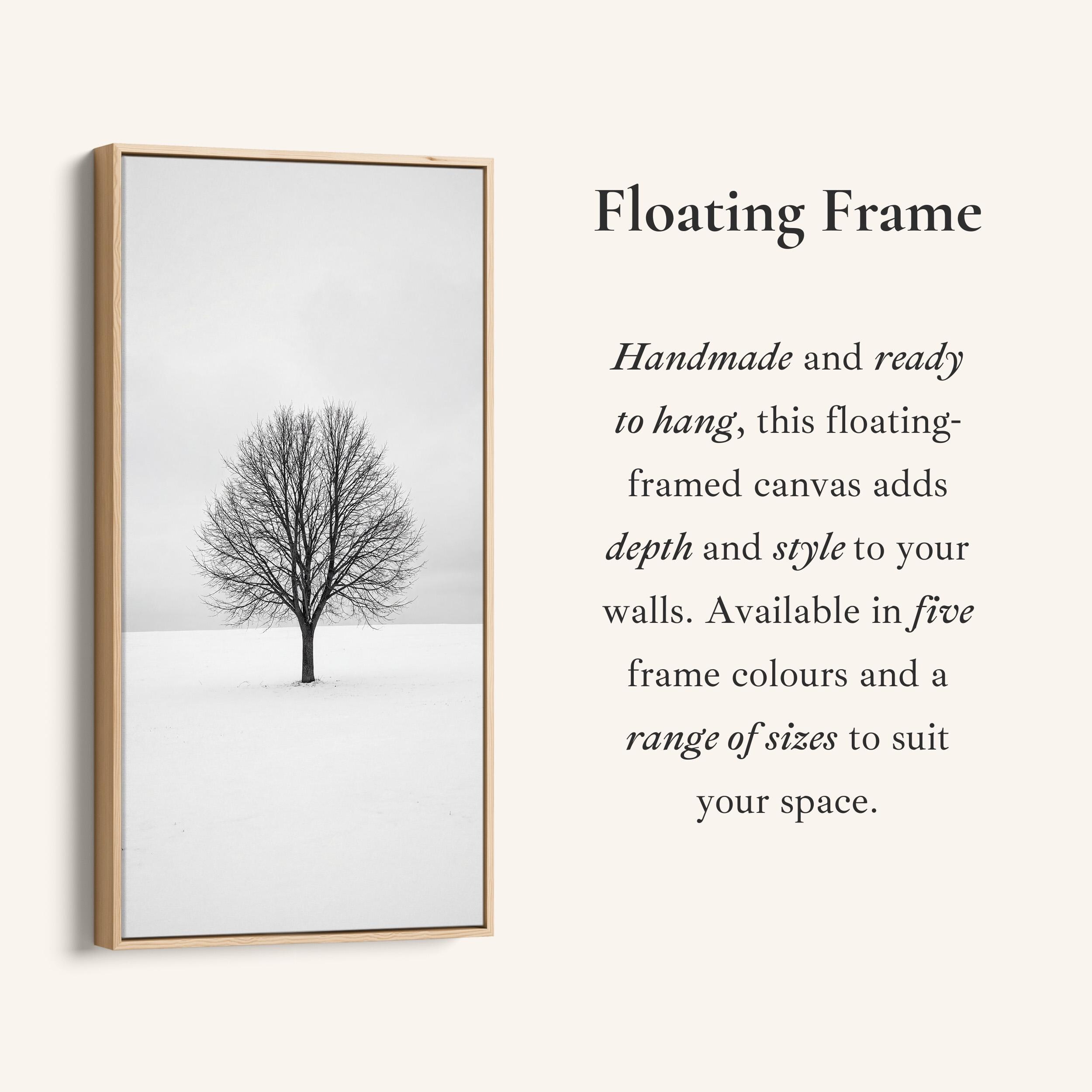 LONE WINTER TREE Vertical Wall Art Minimal Black White Tall Wall Art ...