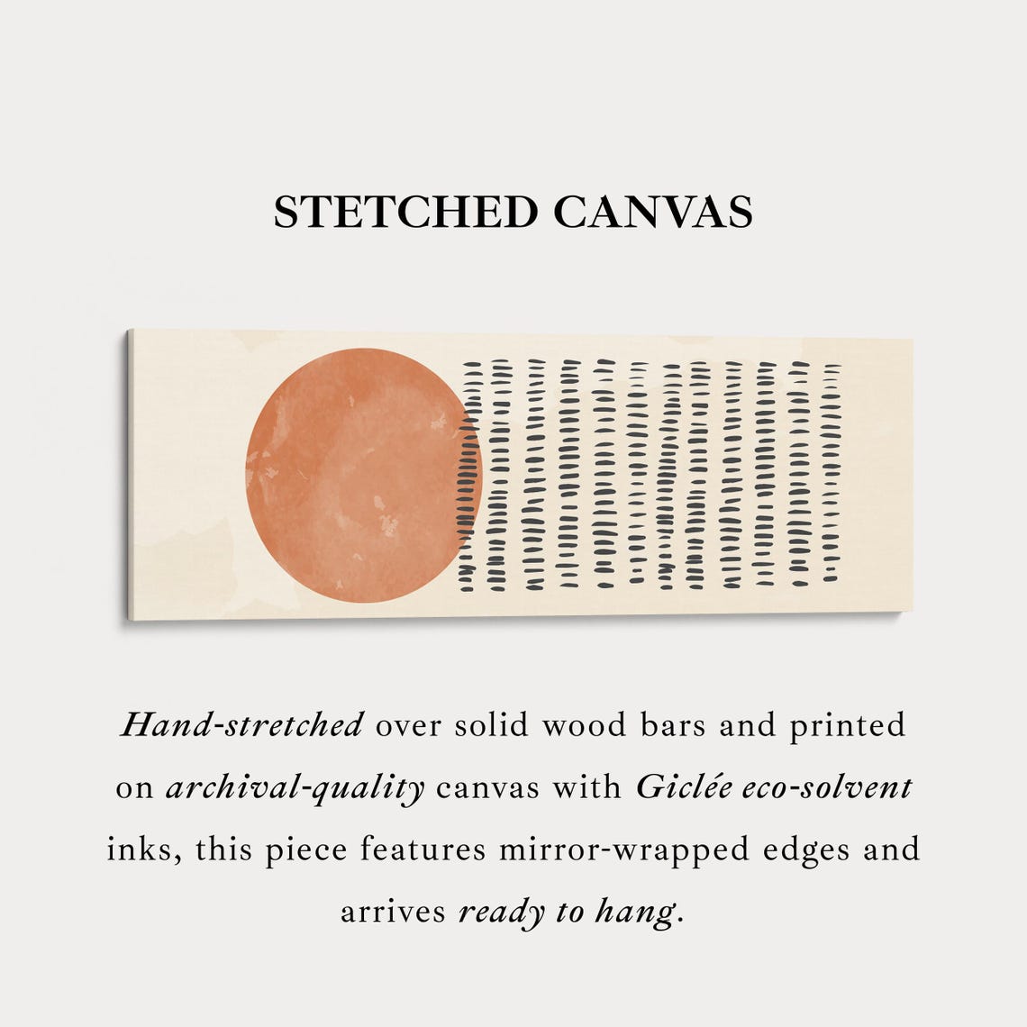 TERRACOTTA MODERN WALL Art Horizontal Geometric Canvas Print in ...