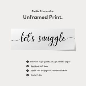 LET'S SNUGGLE Master Bedroom Above Bed Wall Decor, Guest Room Sign ...