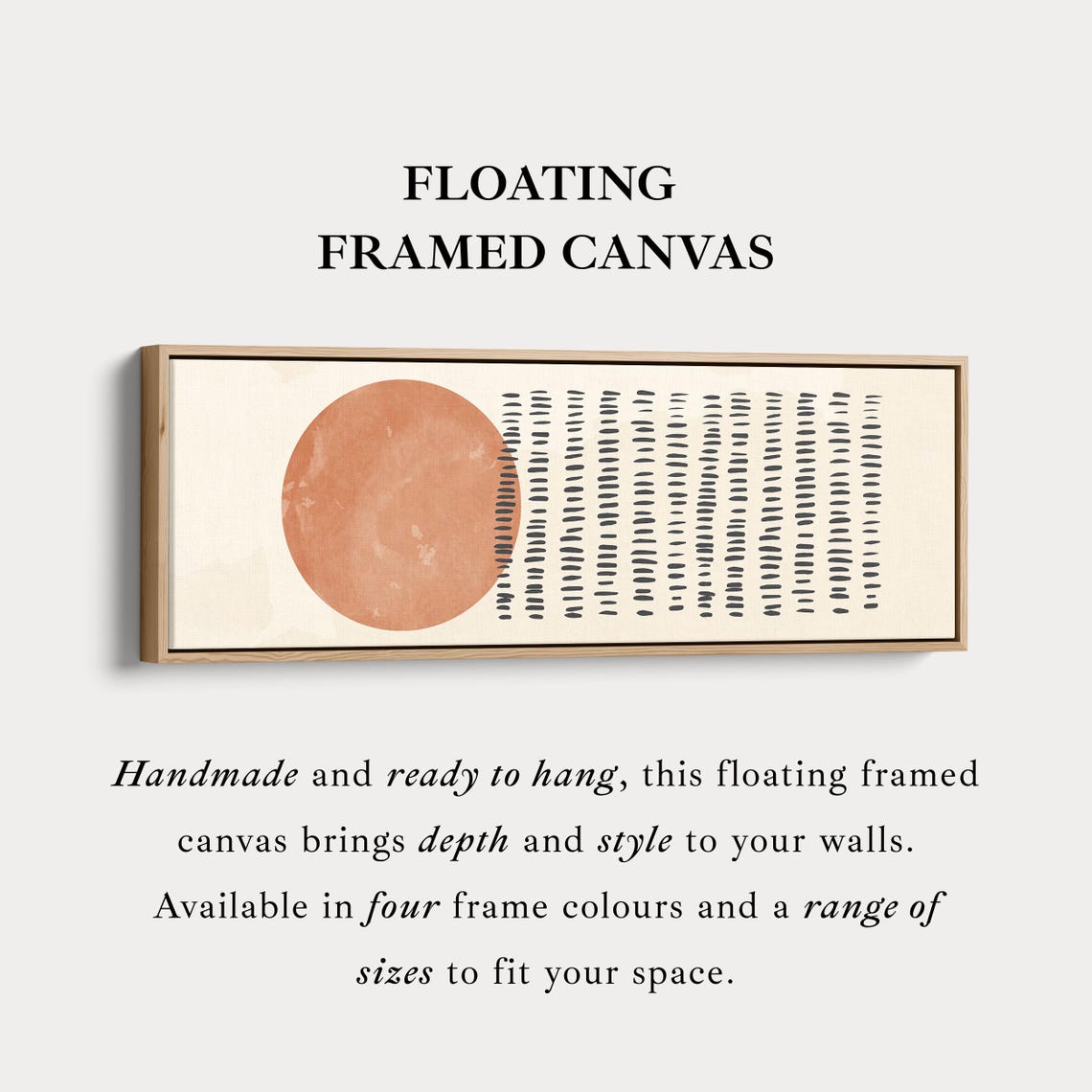 TERRACOTTA MODERN WALL Art Horizontal Geometric Canvas Print in ...