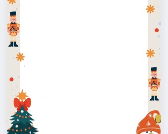 Christmas Design - A4 Border Printable/digital - Etsy UK