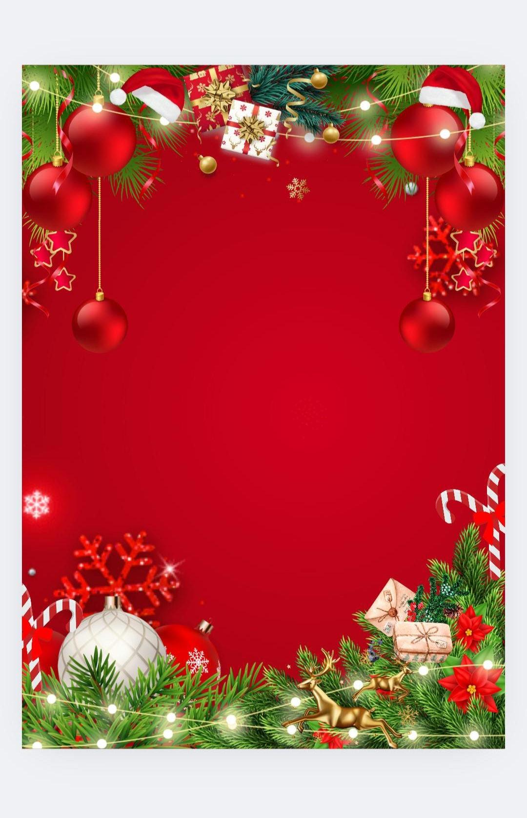 Christmas Design - A4 Border Printable/digital - Etsy UK