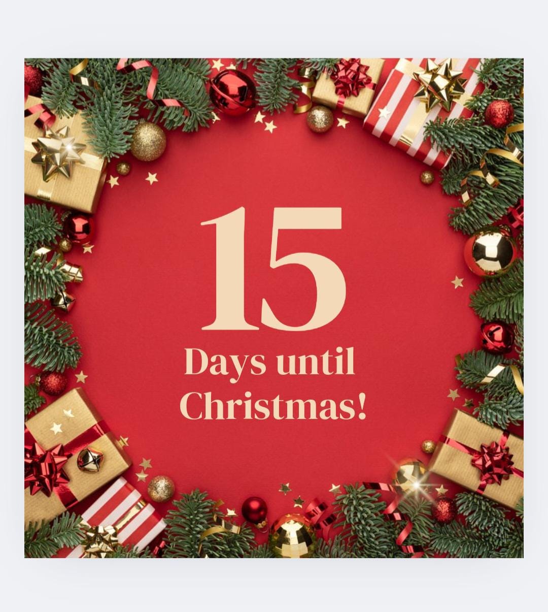 Christmas Countdown Design - A4 Border Printable/digital - Etsy