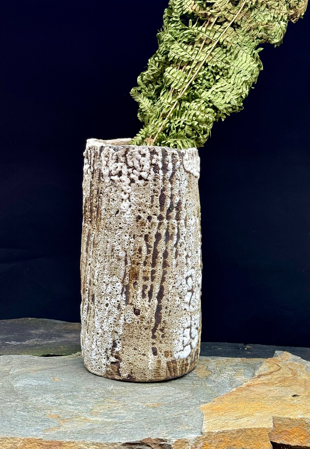 Handmade Japanese Vase, Hand Cut Pottery Vase, Ceramic Flowers Vase ...