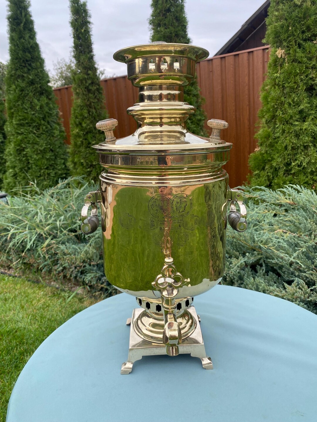 Antique Samovar Batashov Samovar Teapot Vintage Kettle Antique Wood ...