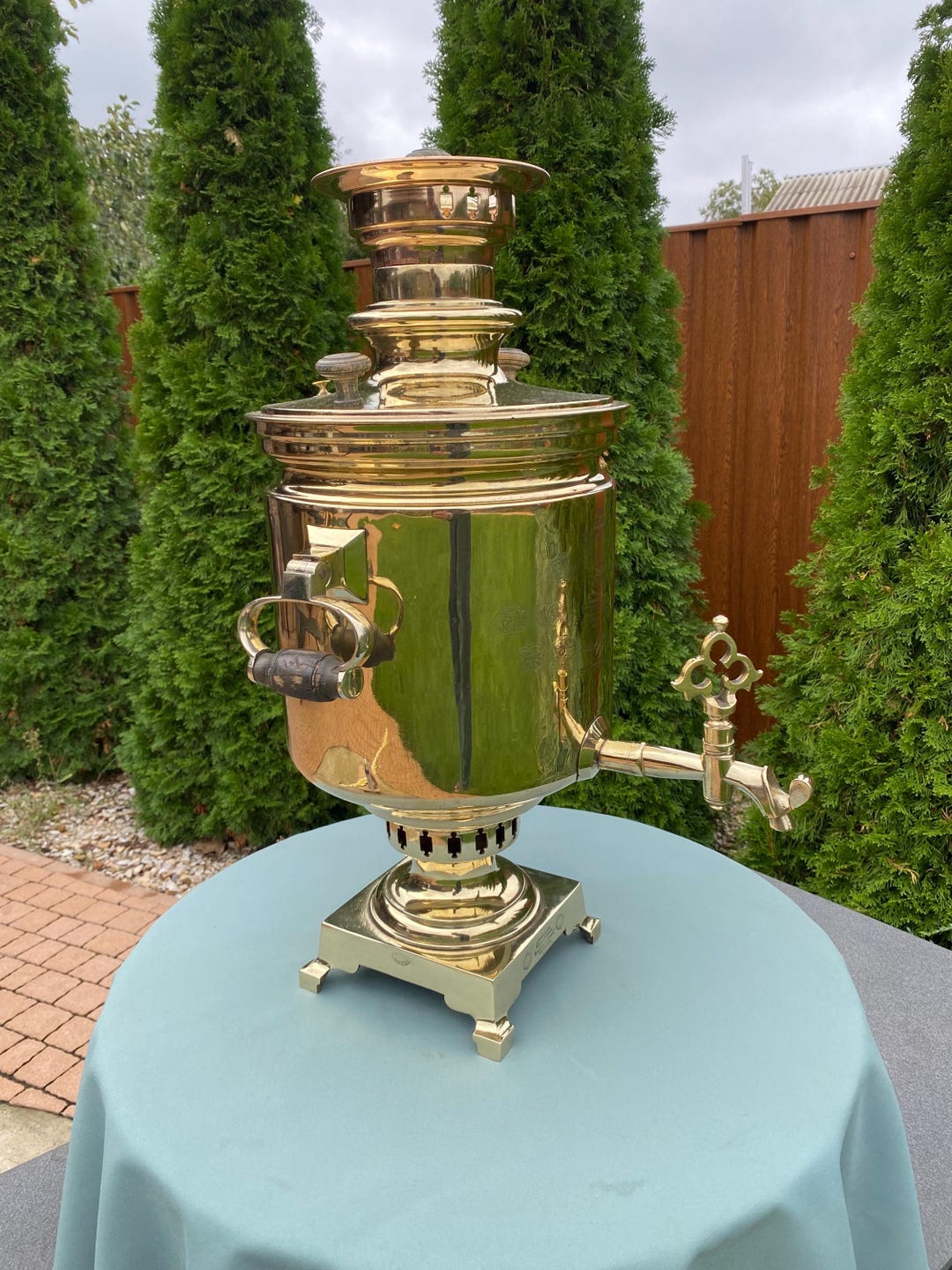 RARE BIG Samovar Batashov Samovar Teapot Vintage Kettle Antique Wood ...