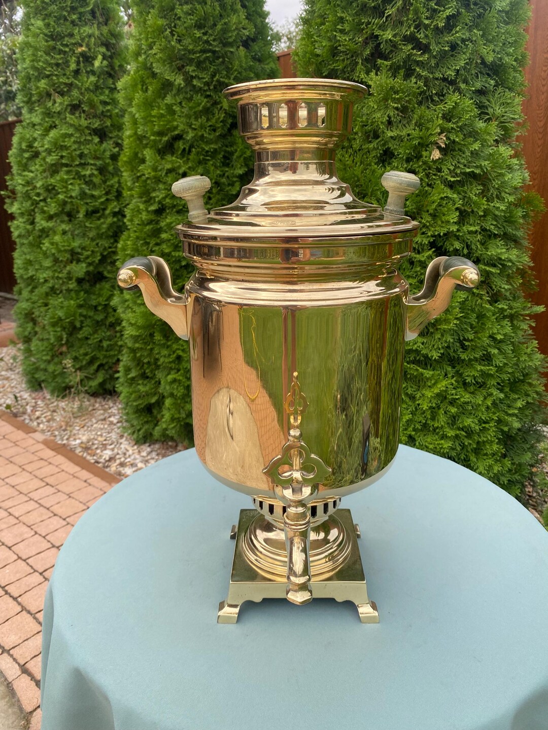 Antique Samovar Soviet Samovar Teapot Vintage Kettle Antique Wood ...