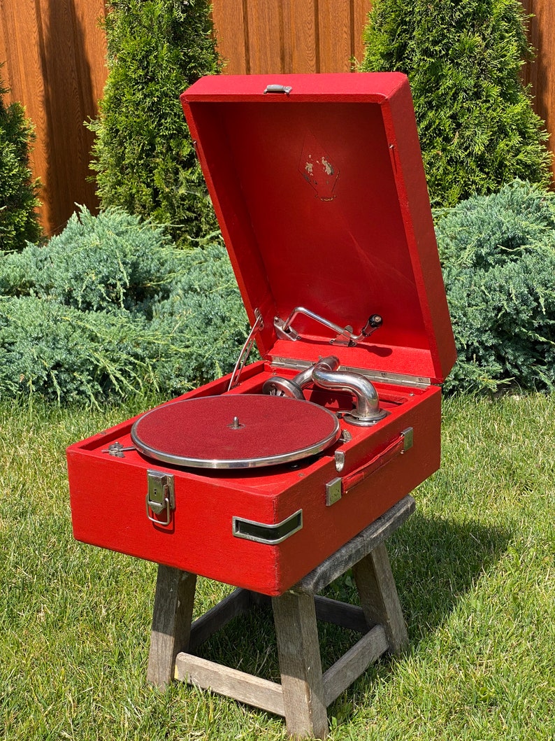 Antique Working Gramophone Artel, Vintage Gramophone Needles, Soviet ...