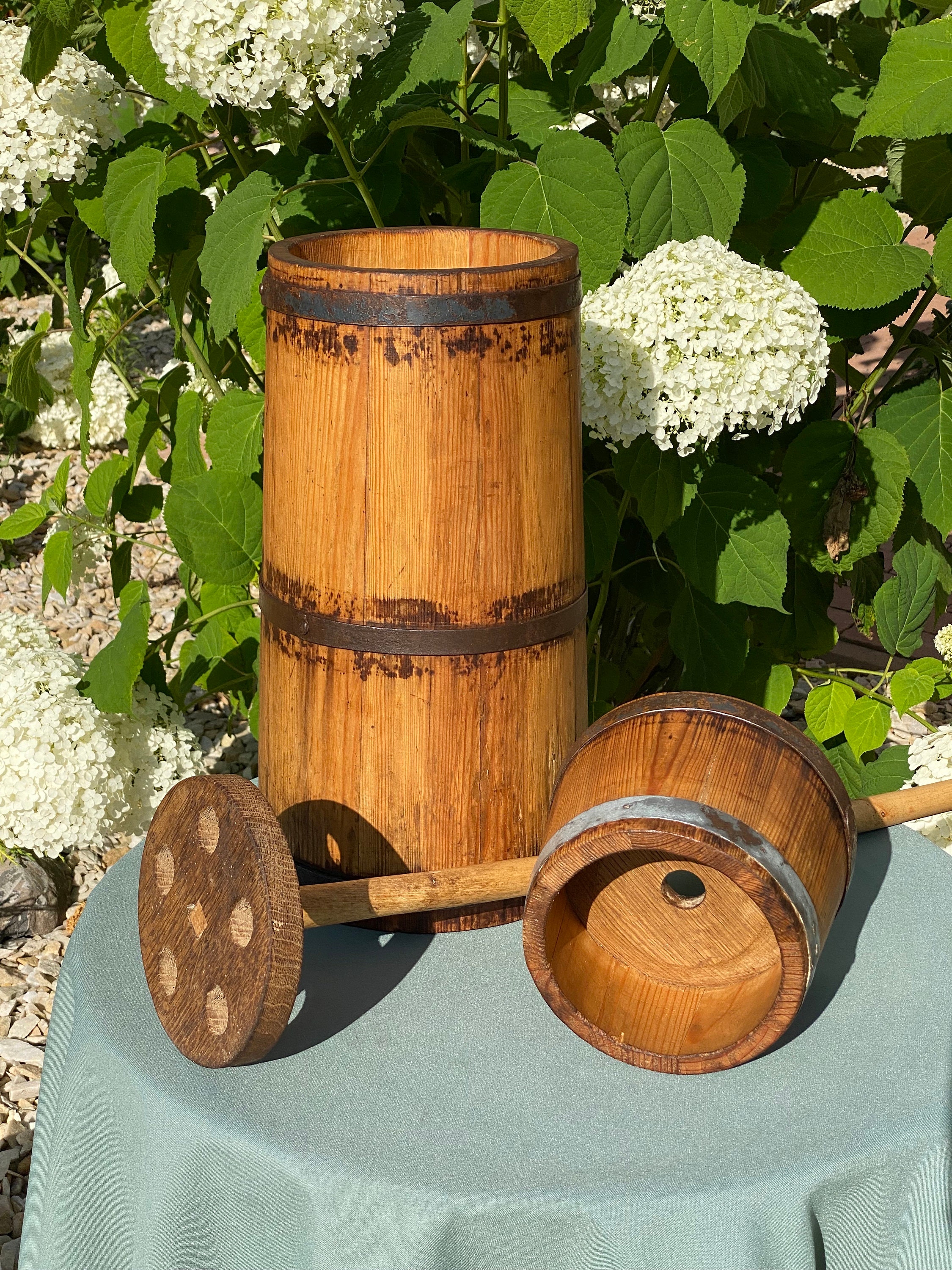 Wooden Butter Churn Farmhouse Churn Rustic Butter Churn Antique Butter ...