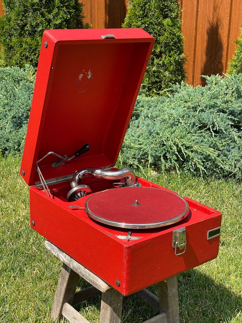 Antique Working Gramophone Artel, Vintage Gramophone Needles, Soviet ...