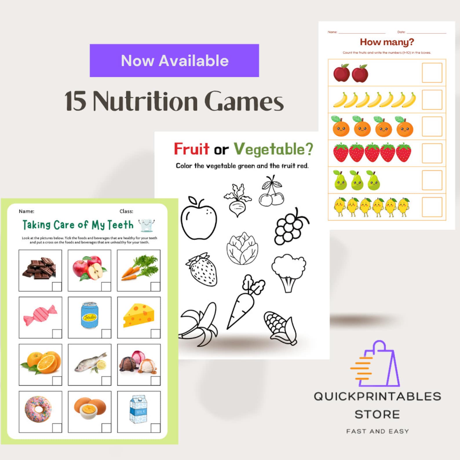 Nutrition Games - Etsy