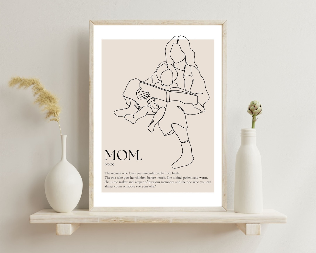 Mom Poster, Image, Wall Paintings, Art Print Mother's Day Gift Birthday ...