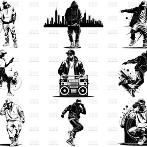 Hip Hop Svg, Hip Hop Svg Bundle, Hip Hop Cut Files, Rap Svg, Old School ...