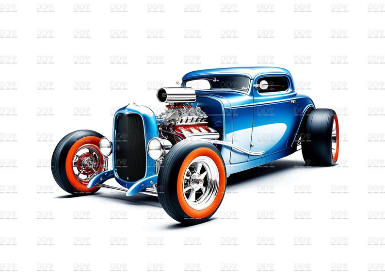 Drag Race Car Clipart: Hot Rod PNG Bundle (digital Download) - Etsy