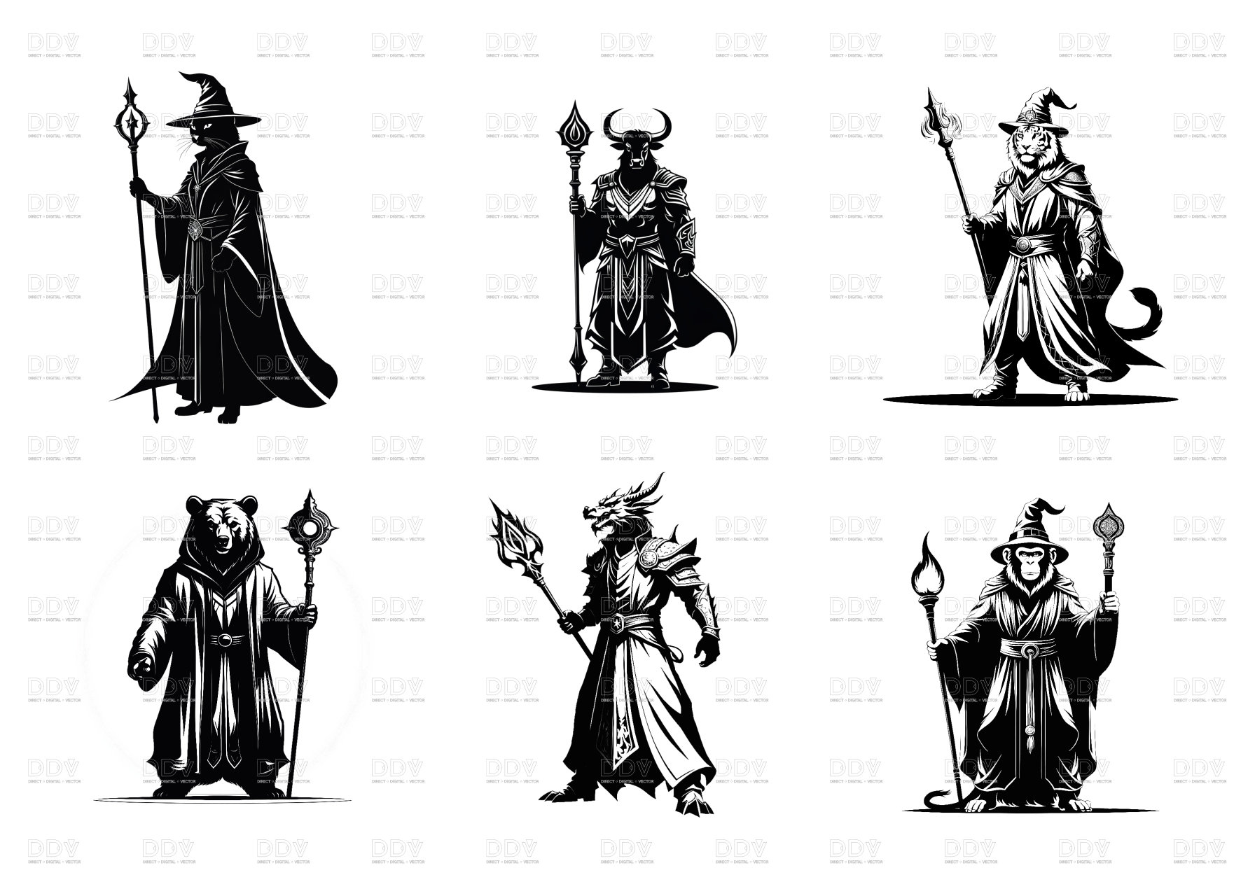 Wizard Svg,vector File,wizard Scene Svg,animal Wizard,magic Svg,magic ...