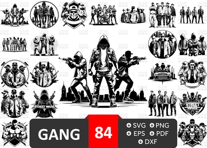 Gang Svg Bundle, Gangster Svg, Mafia Svg, Fight Club Svg, Street Gangs ...