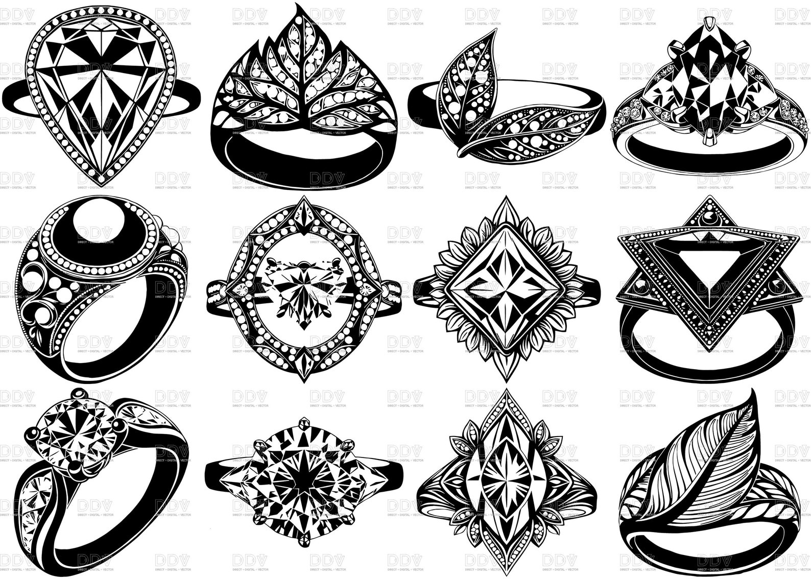 Ring Svg Bundle, Wedding Ring Svg, Two Rings Svg, Marriage Rings Svg ...