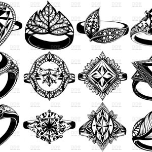 Ring Svg Bundle, Wedding Ring Svg, Two Rings Svg, Marriage Rings Svg ...